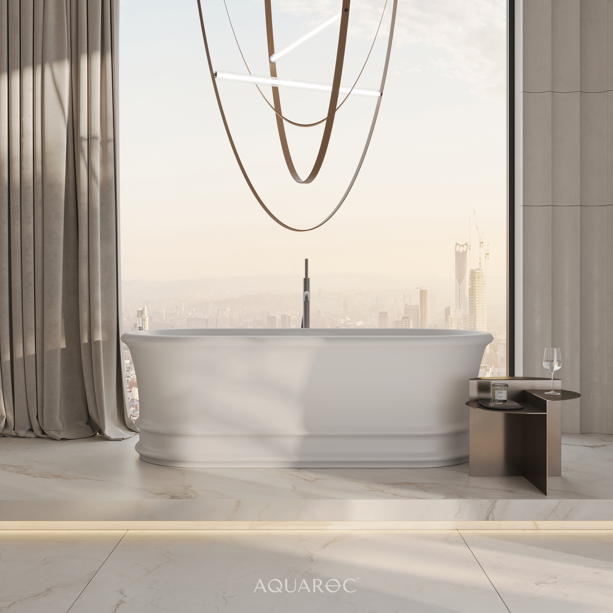 Chelsea Freestanding Stone Bath 1700mm | Aquaroc