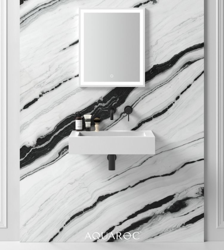 Fiora Wall Hung Stone Basin 600mm | Aquaroc