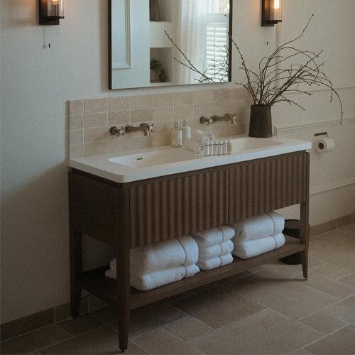 Fluted Vanity Unit Collection From Aquaroc
