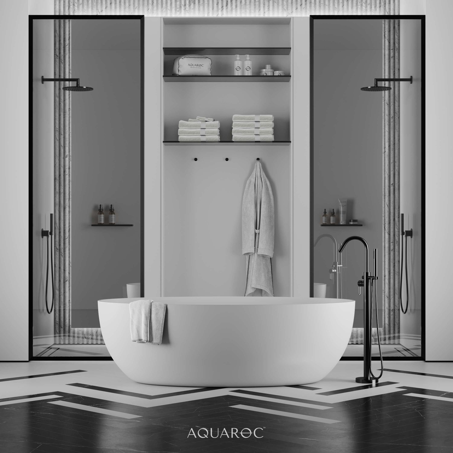 Enzo Freestanding Stone Bath 1650mm | Aquaroc