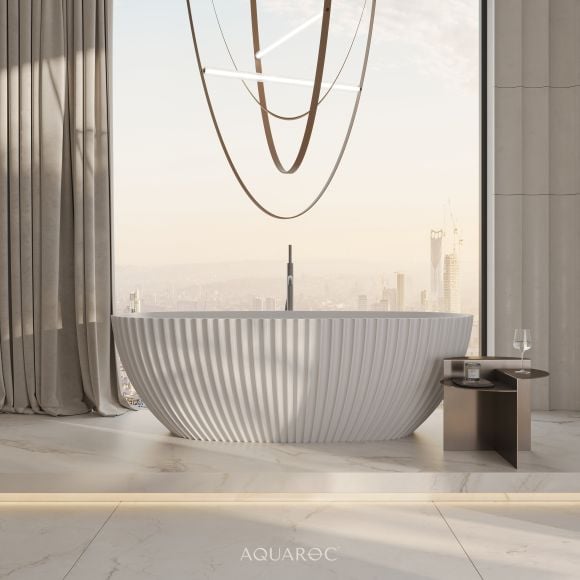 Fluted Freestanding Baths From Aquaroc
