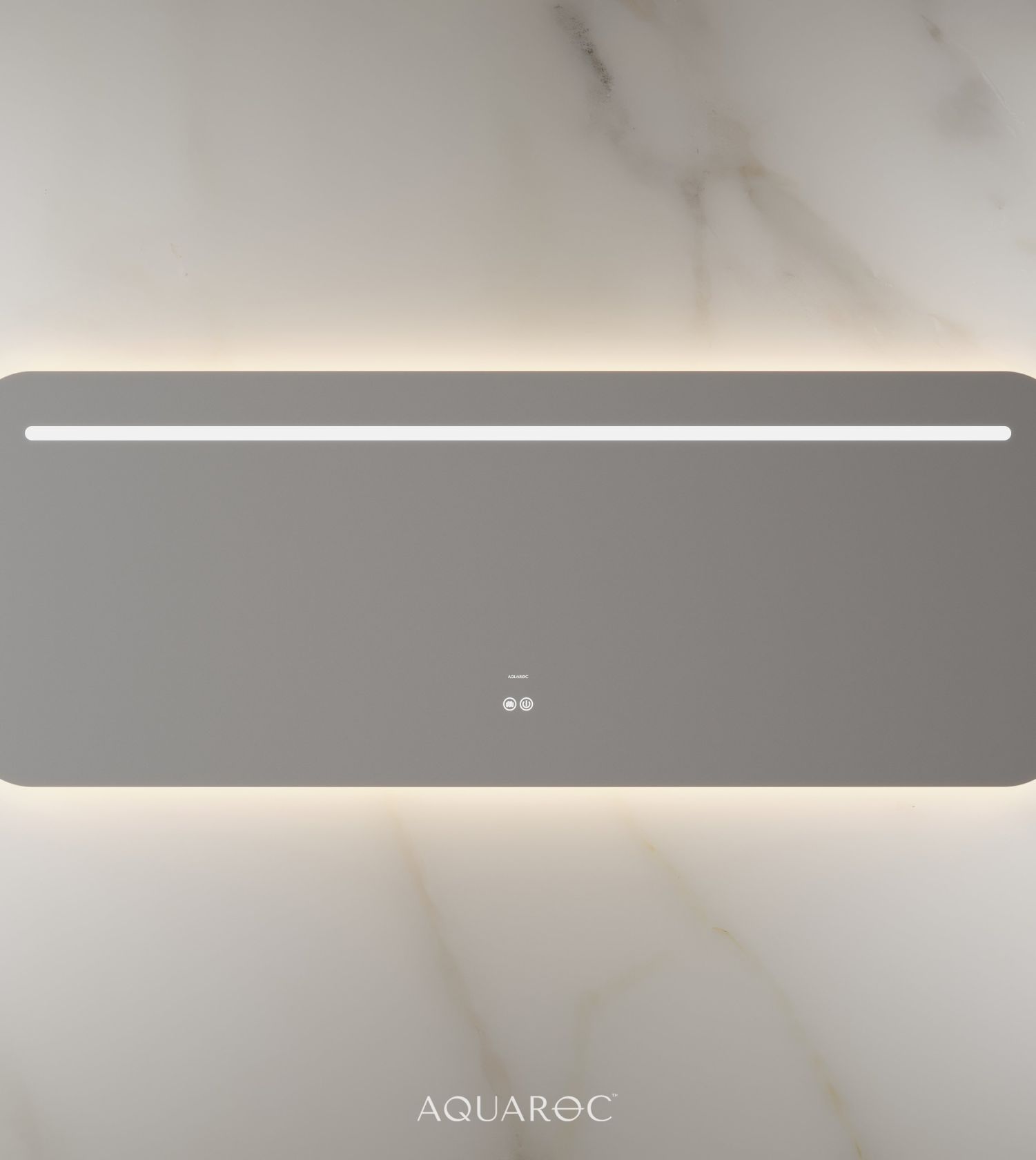 Lumiere Backlit & Demister Curved Mirror 1600mm Frameless | Aquaroc