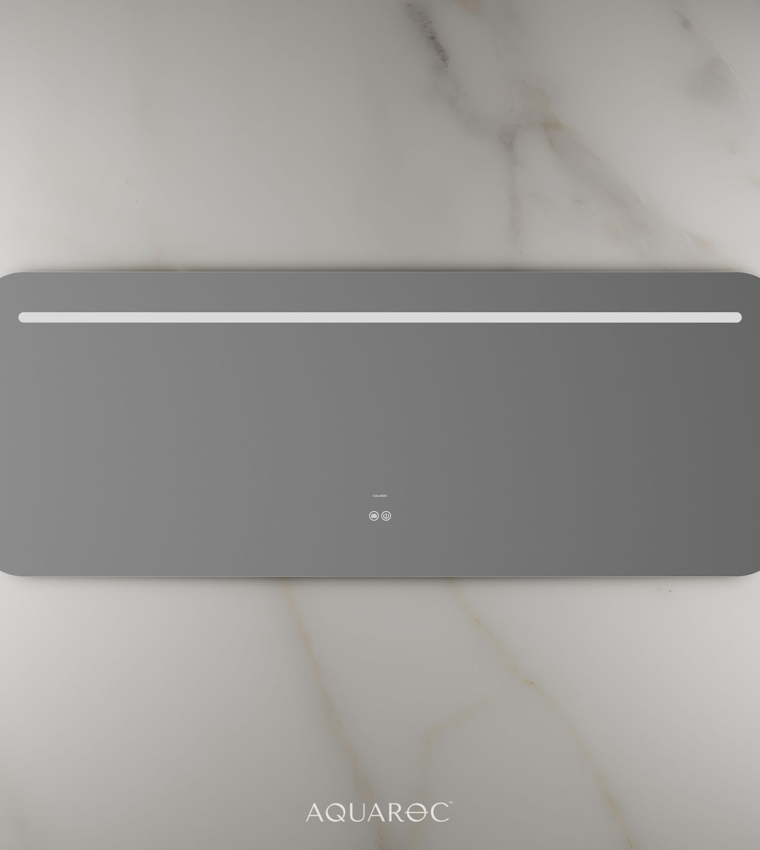 Lumiere Backlit & Demister Curved Mirror 1600mm Frameless | Aquaroc