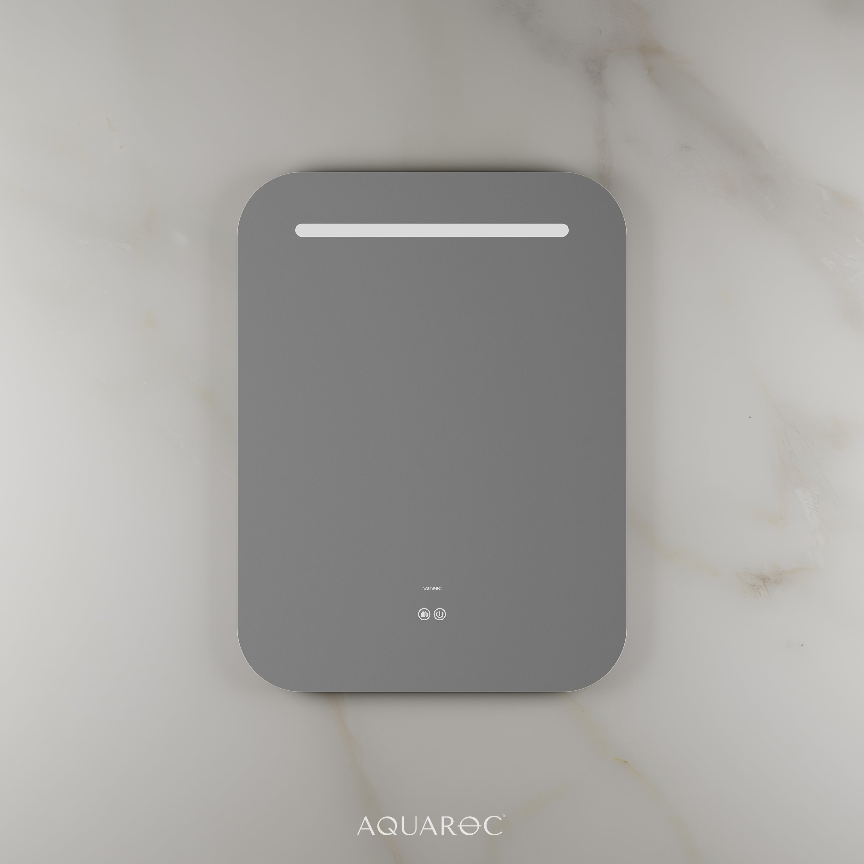 Lumiere Backlit & Demister Curved Mirror 600mm Frameless | Aquaroc