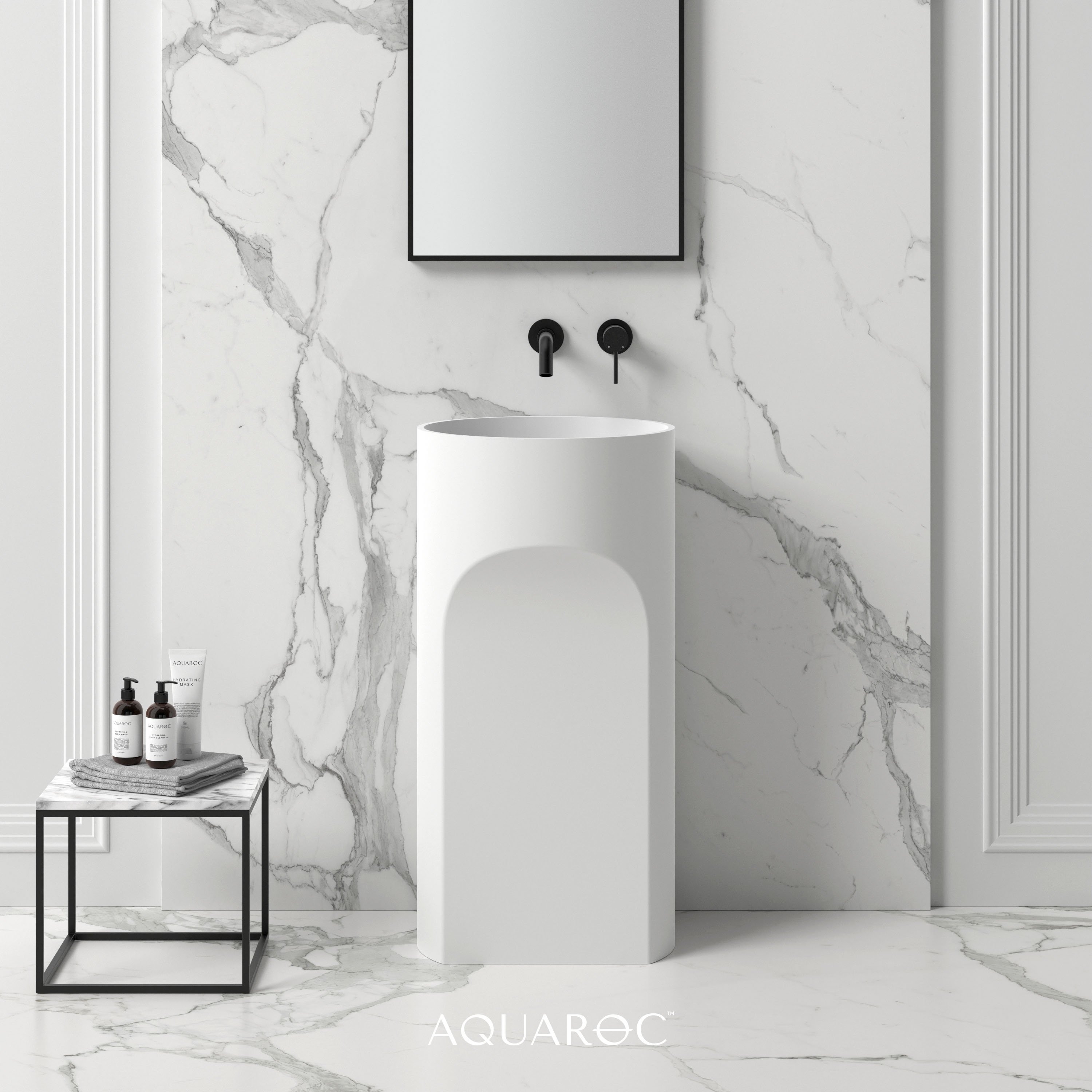Apollo Freestanding Stone Basin 450mm | Aquaroc