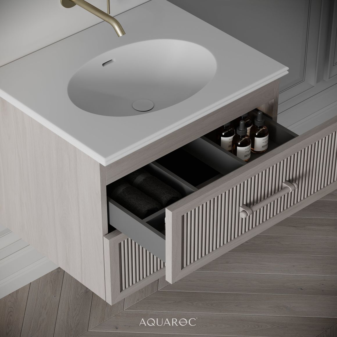 Luxury Oak Vanity Units From Aquaroc™