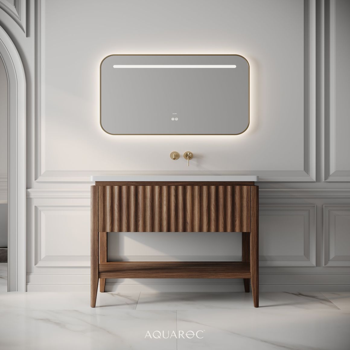 Walnut Vanity Units From Aquaroc™