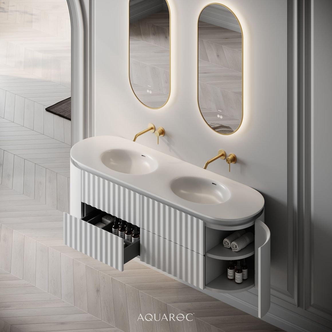 Double Vanity Units | Aquaroc