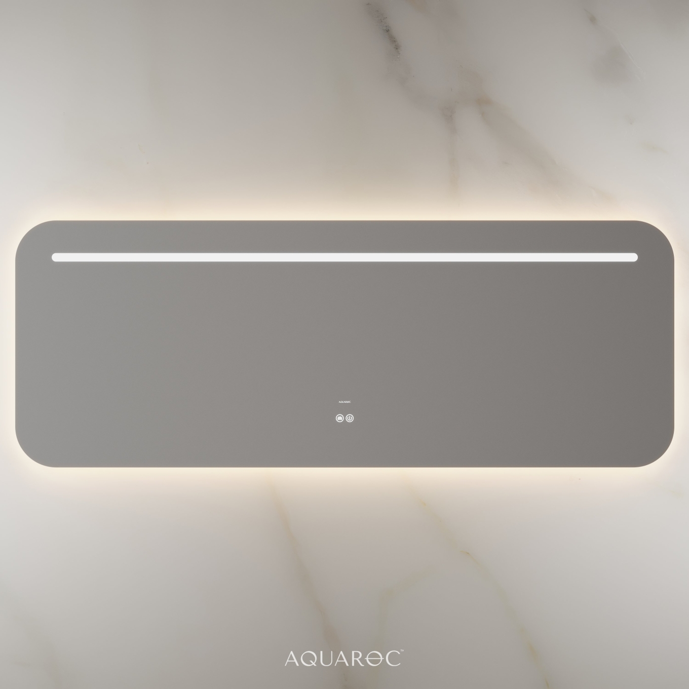 Lumiere Backlit & Demister Curved Mirror 1600mm Frameless | Aquaroc
