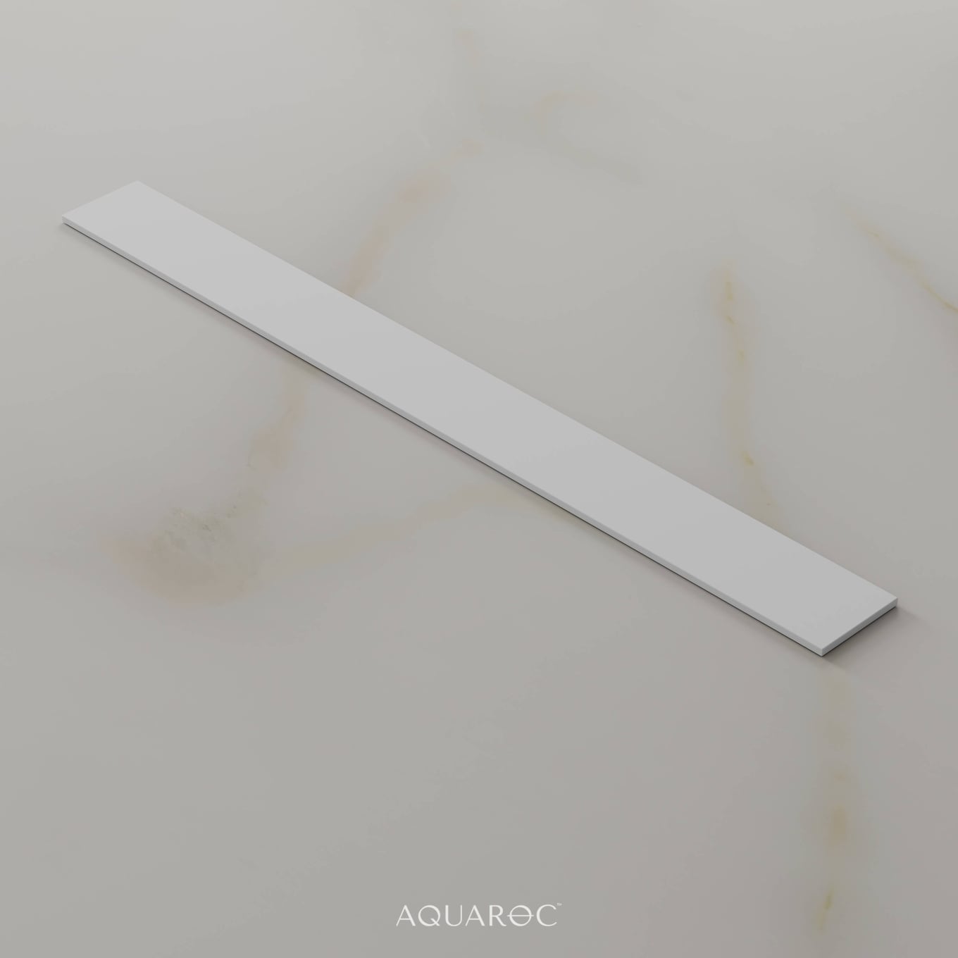 Matte White Stone Splashback Upstand 400mm | Aquaroc