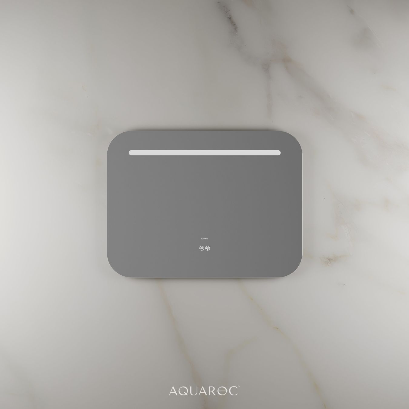 Lumiere Backlit & Demister Curved Mirror 800mm Frameless | Aquaroc