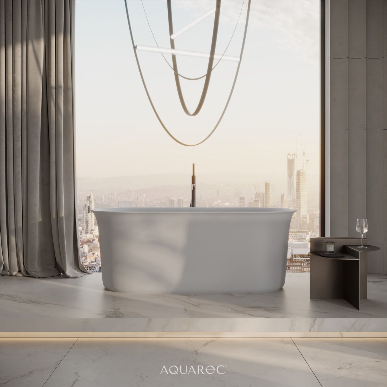Triton Freestanding Stone Bath 1500mm | Aquaroc