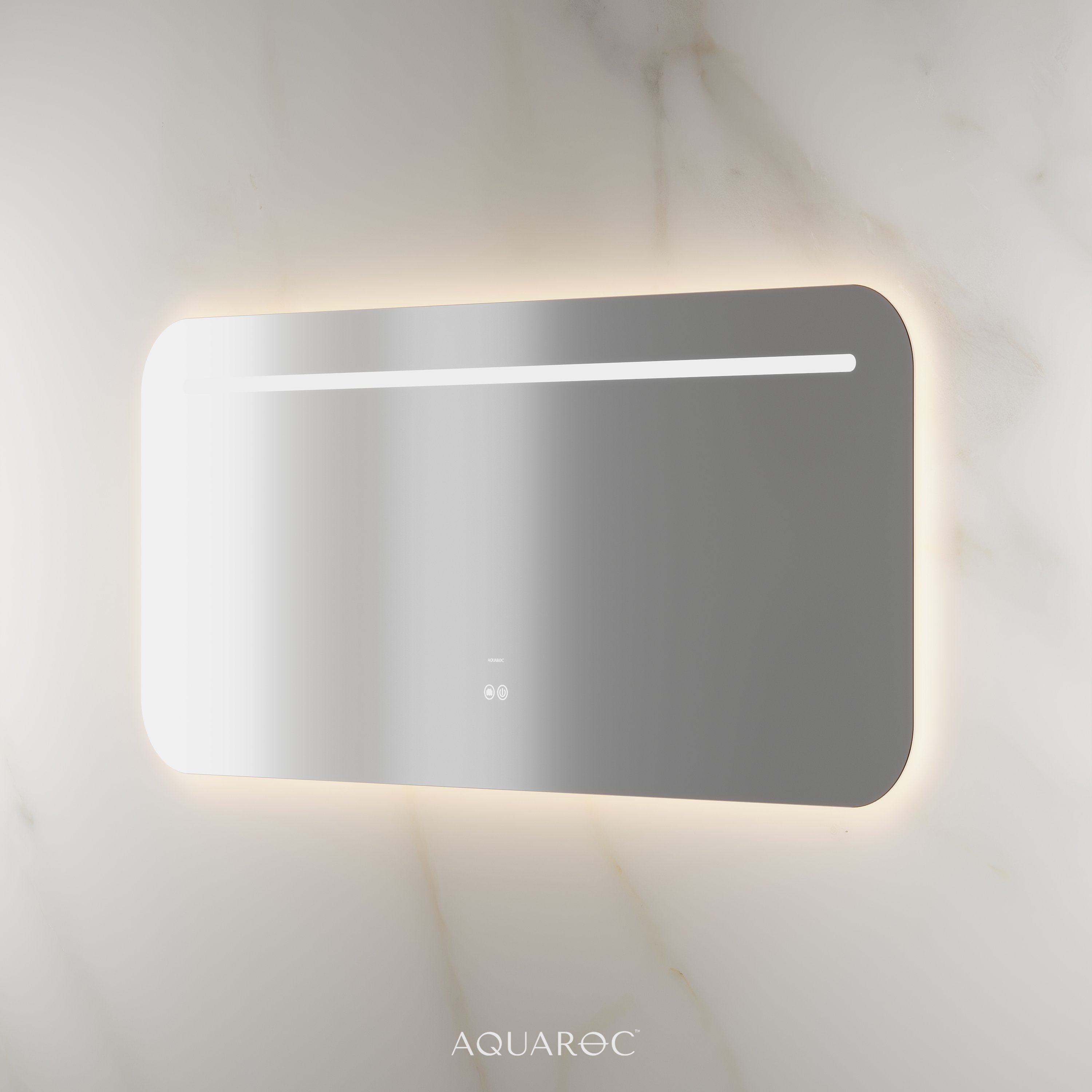 Lumiere Backlit & Demister Curved Mirror 1400mm Frameless | Aquaroc
