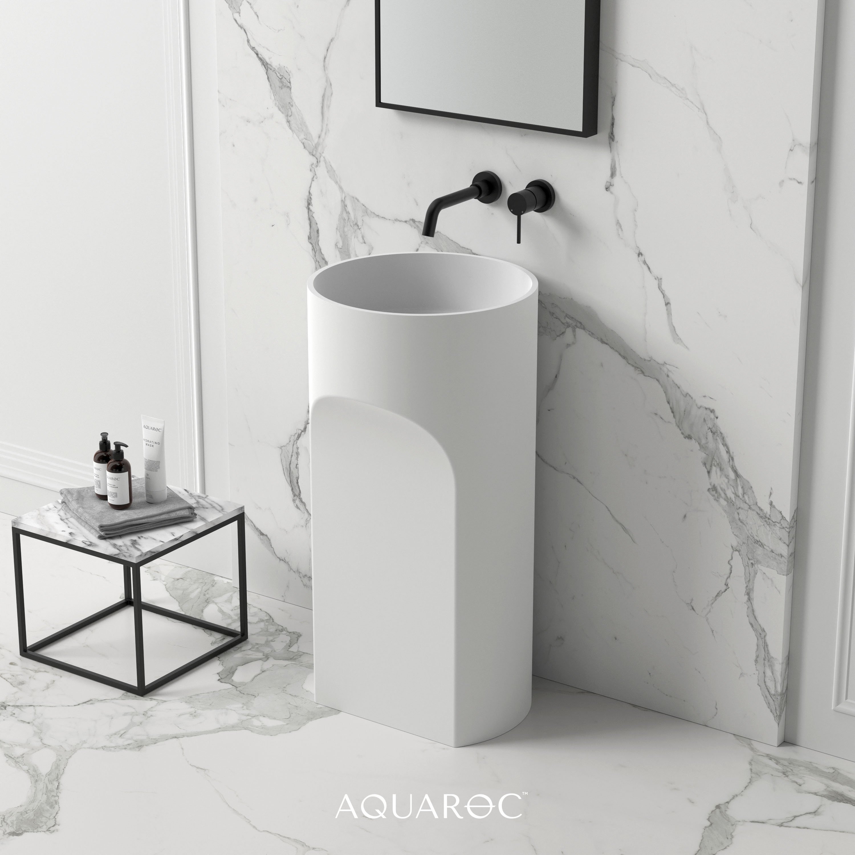 Apollo Freestanding Stone Basin 450mm | Aquaroc