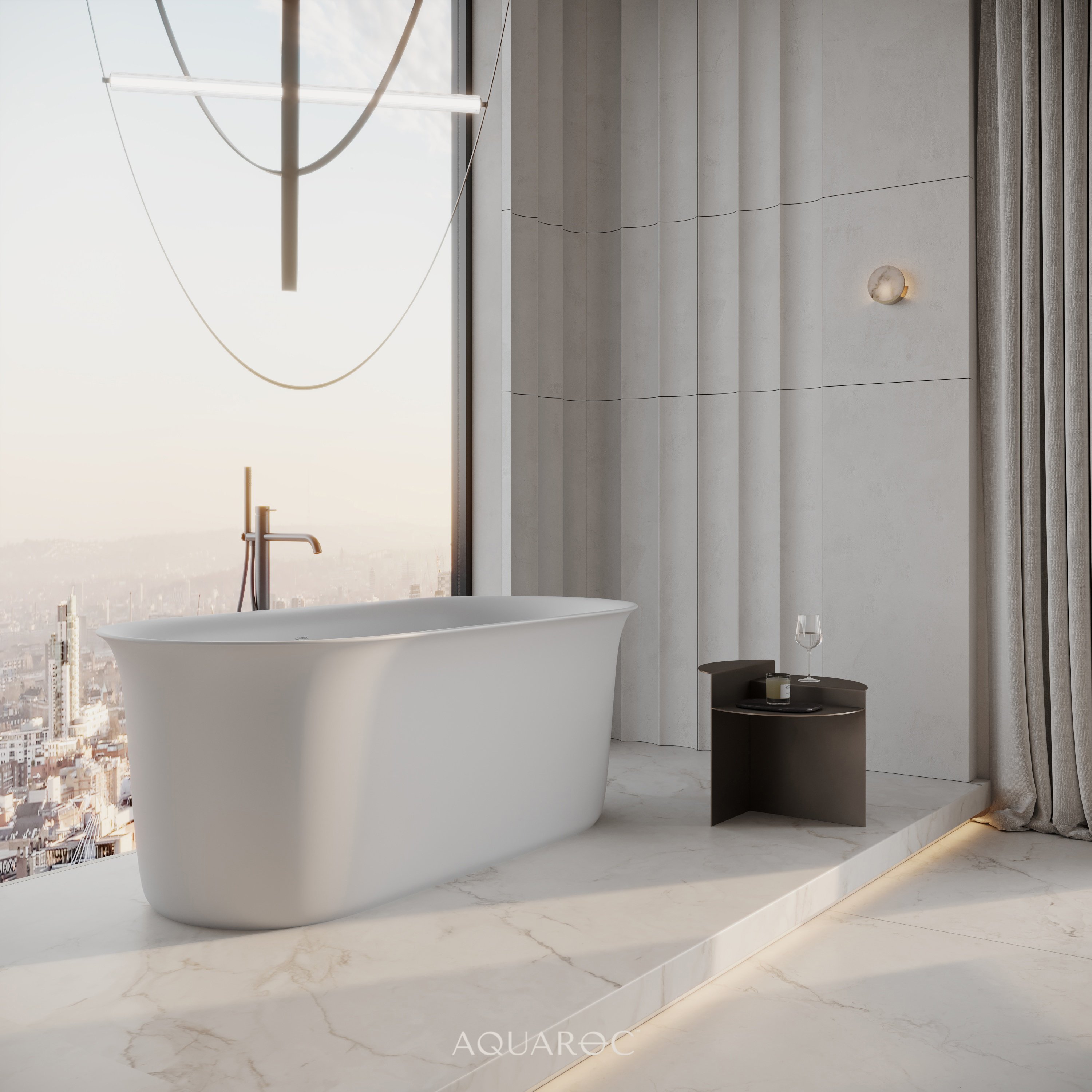 Triton Freestanding Stone Bath 1500mm | Aquaroc