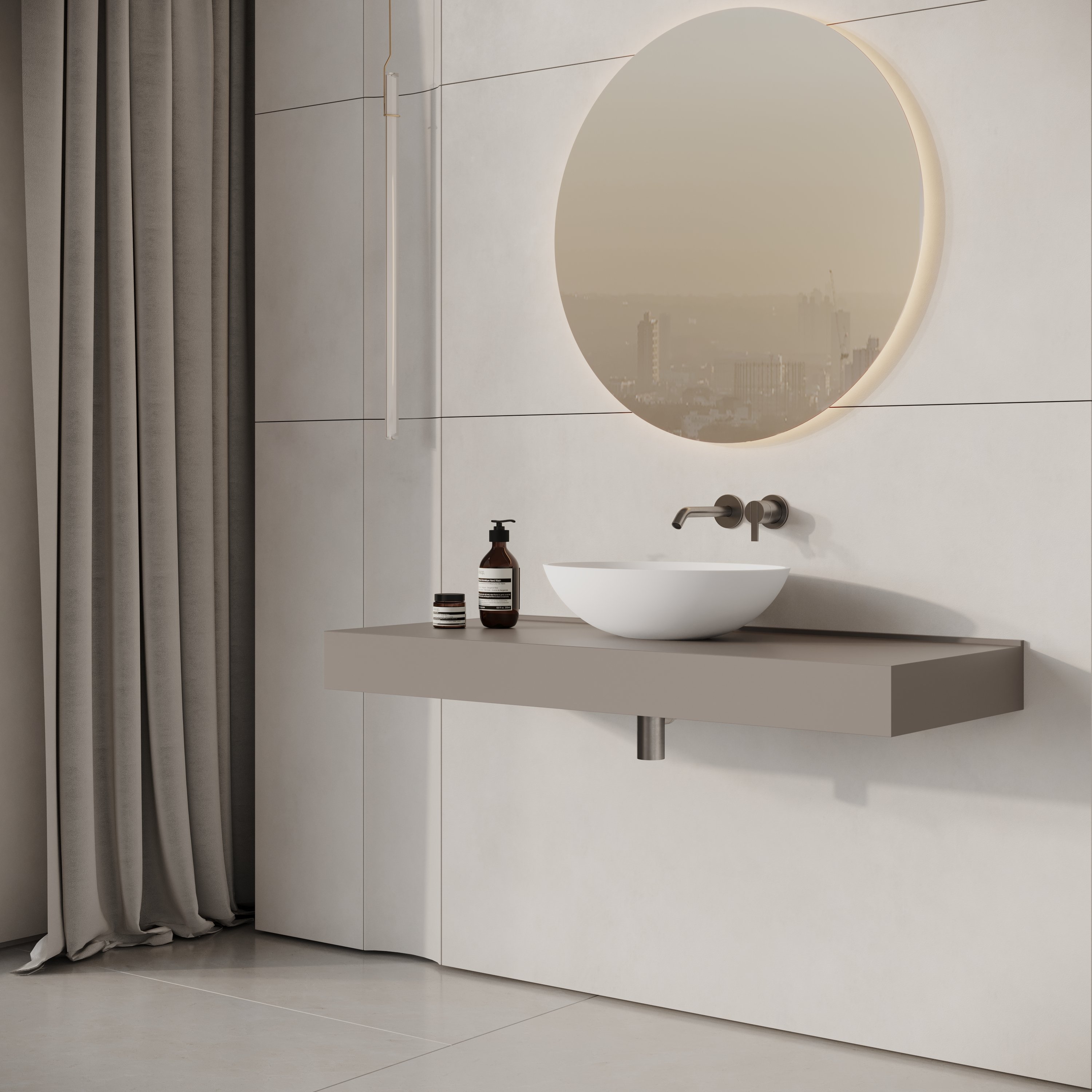 Essence Countertop Stone Basin 500mm | Aquaroc